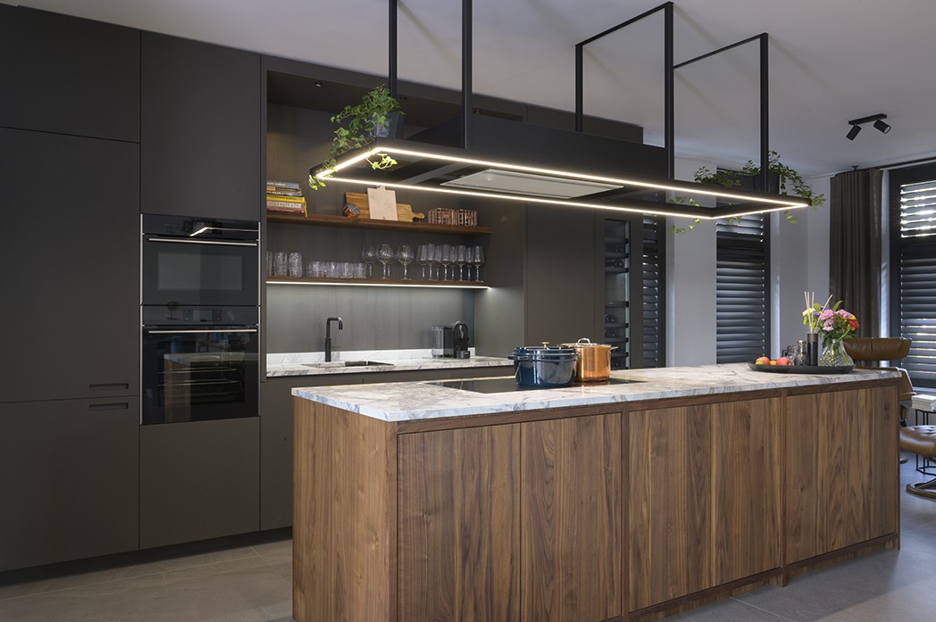 Gefineerd MDF Noten Amerikaans Mixmatch A/B+ | BLOK Plaatmateriaal